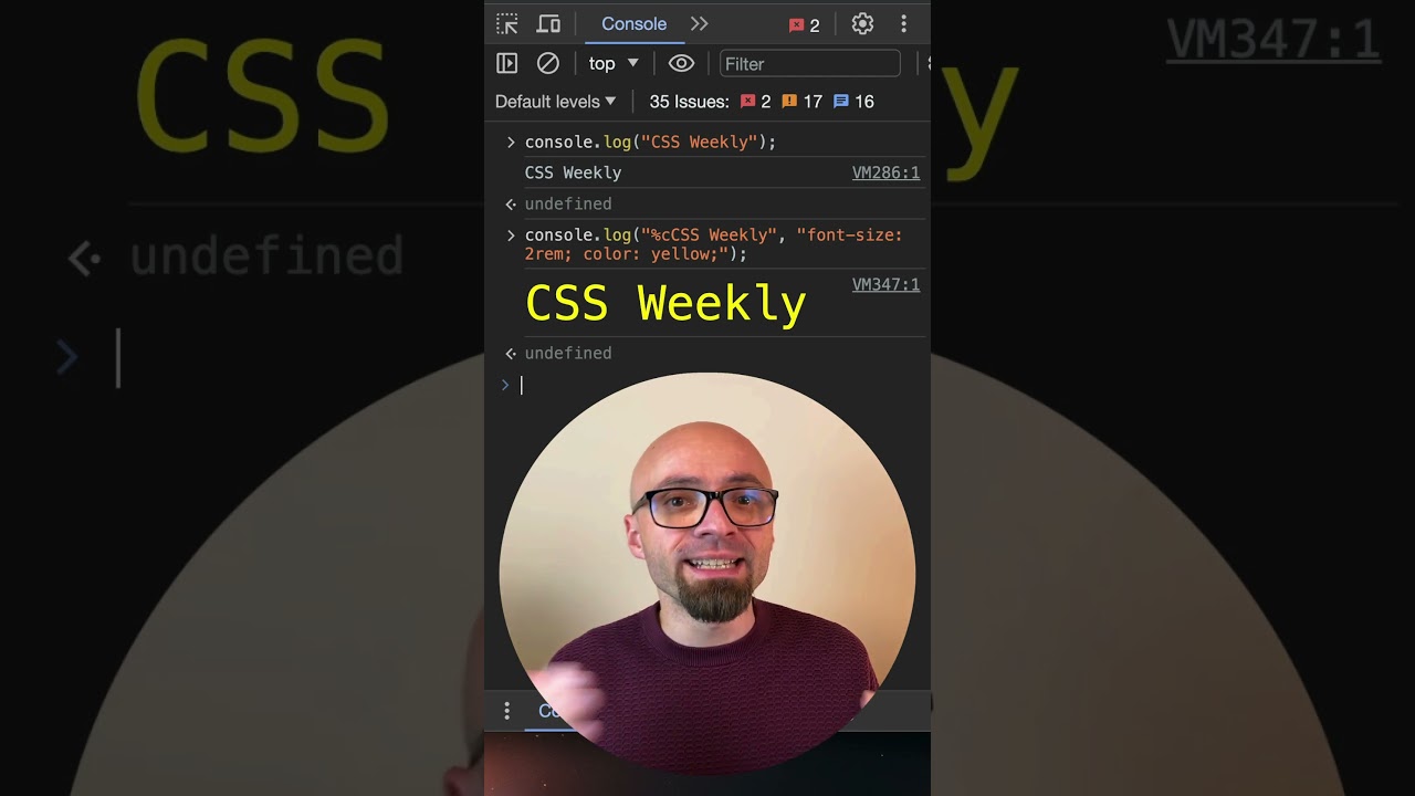 How To Style console.log() Messages - CSS Weekly